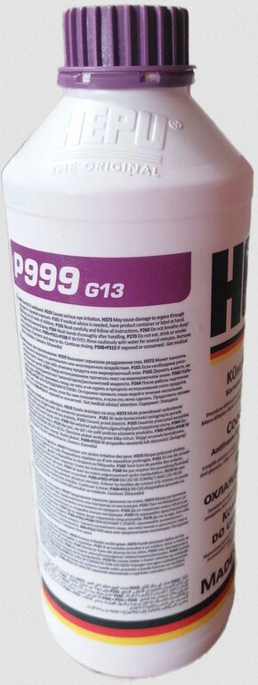 Антифриз Hepu P999 G13 (фиолетовый, концентрат, 1,5л) от компании ...